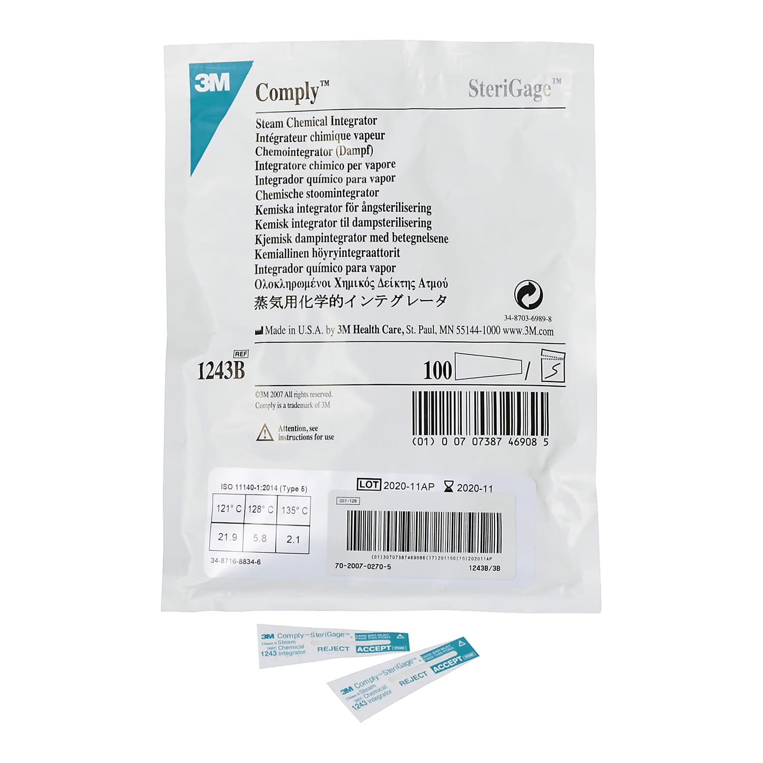 コンプライ インテグレータストリップ 滅菌インジケーター 25-7045-01 ソルベンタム 1243B(ACヨウ)100マイ｜マツヨシ【松吉 ...