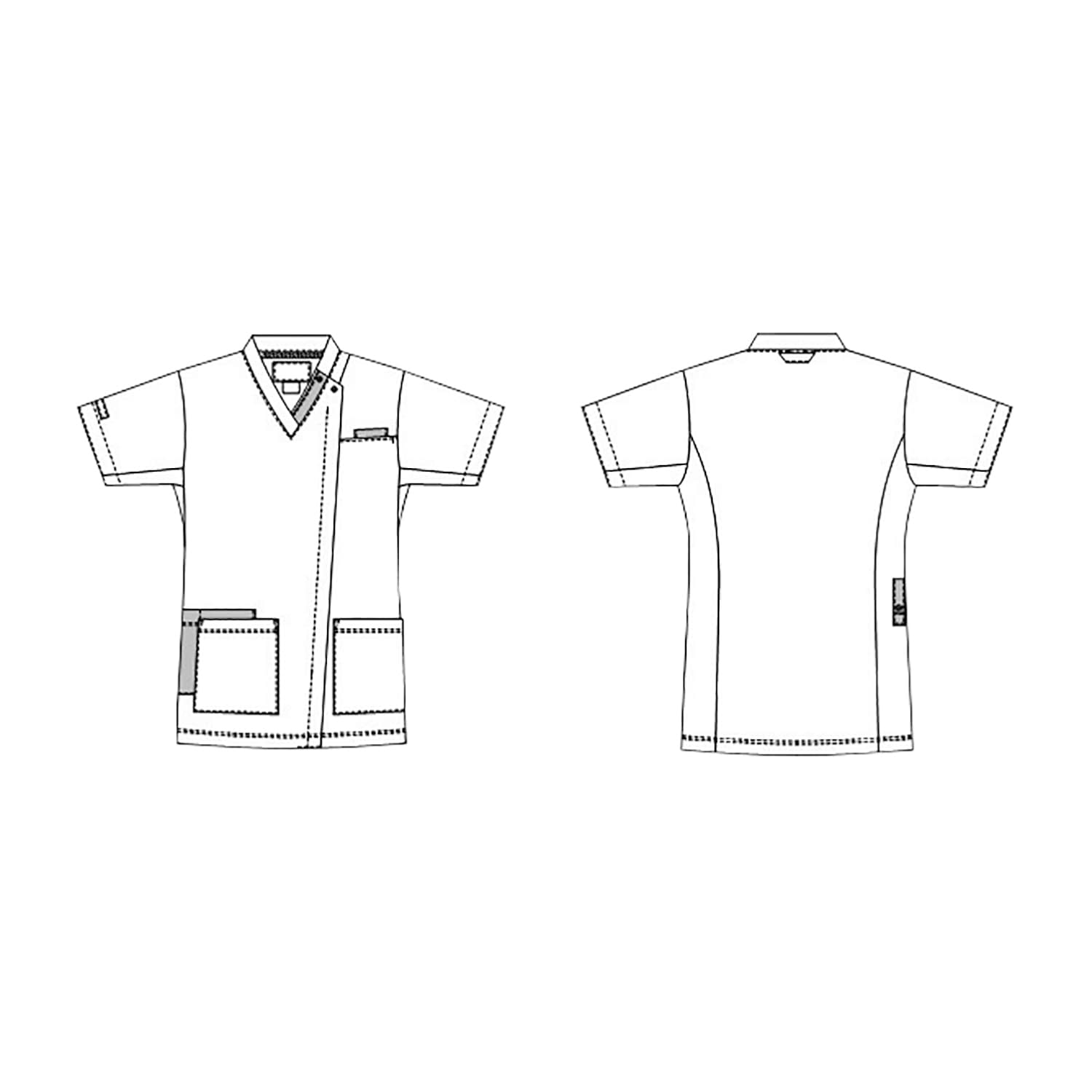 男女兼用スクラブ 診察衣 25-6511-0501 パープル ナガイレーベン株式会社 AY-5522(BL)｜マツヨシ【松吉医科器械】医療・介護用品の総合サイト