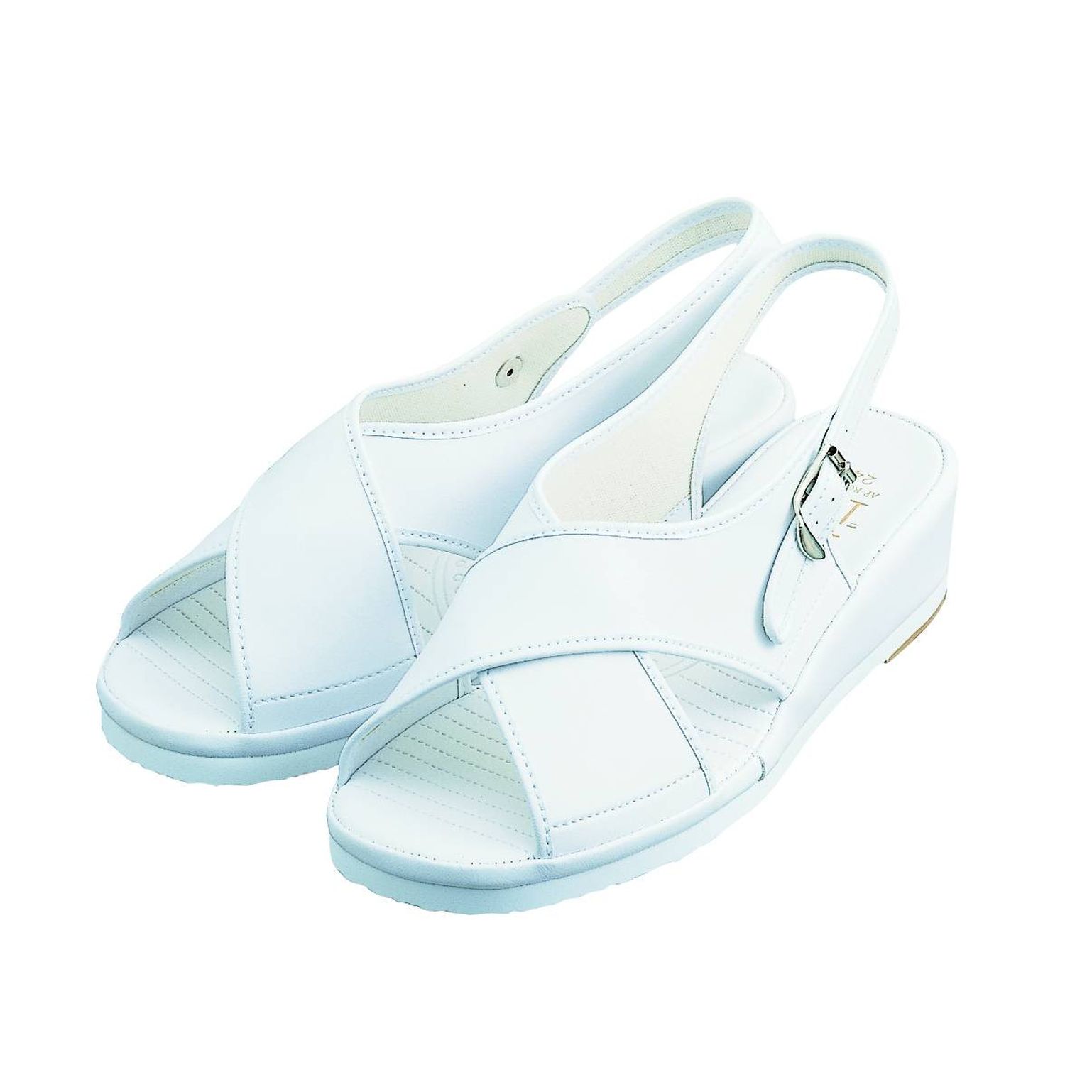 ナースサンダル(クロスタイプ) 21．5cm KAZEN WLD 191-09(ホワイト)｜マツヨシ【松吉医科器械】医療・介護用品の総合サイト