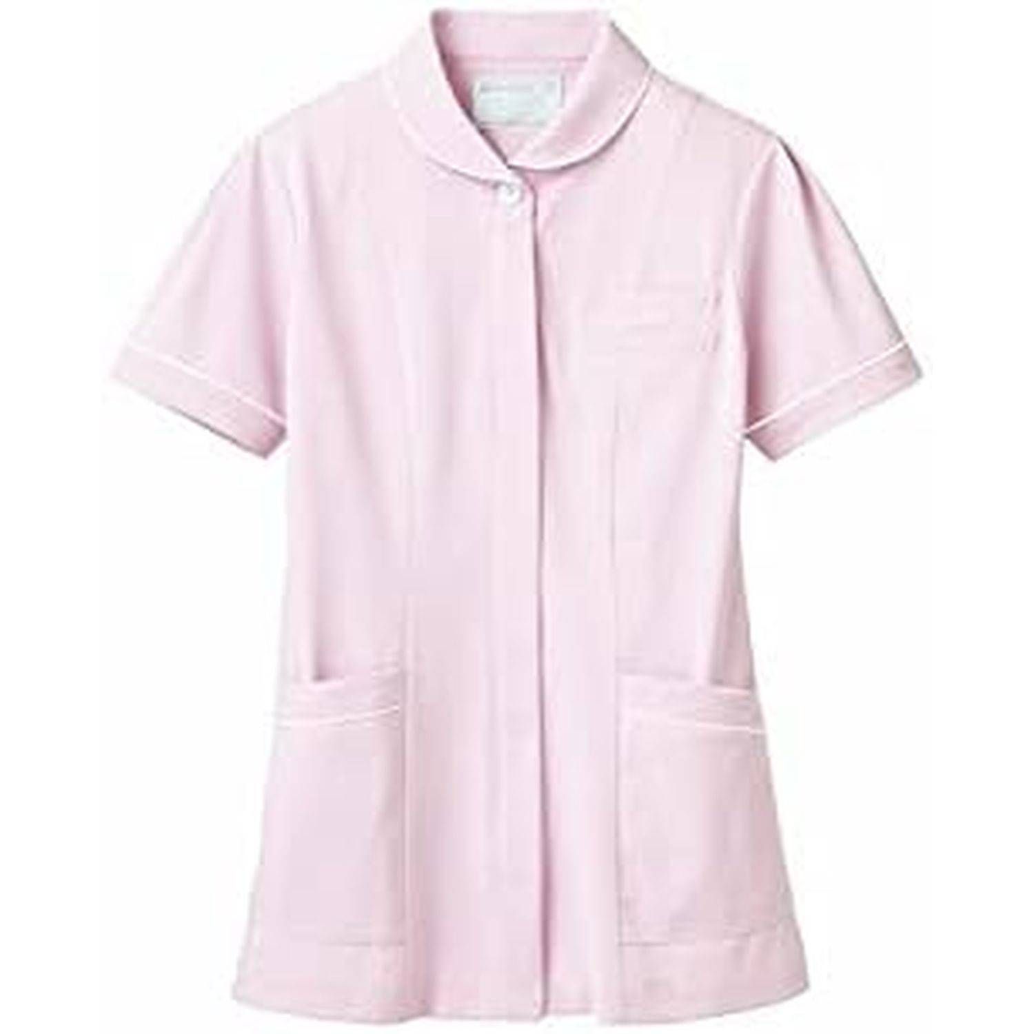 ナースジャケット(半袖) M 73-1694(ピンク/シロ)｜マツヨシ【松吉医科器械】医療・介護用品の総合サイト
