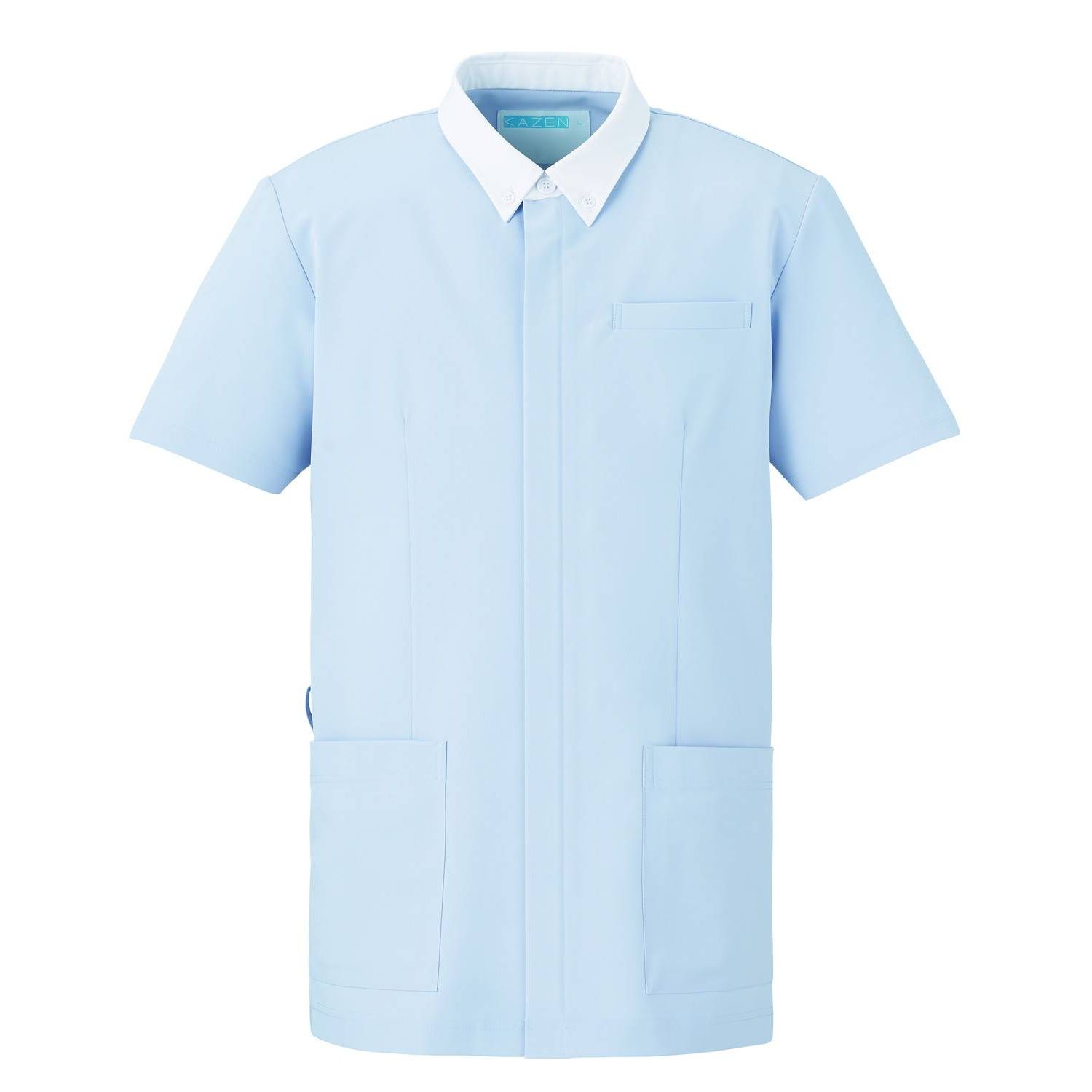 メンズジャケット 半袖 4L KAZEN WLD 760-41(サックスXホワイト)｜マツヨシ【松吉医科器械】医療・介護用品の総合サイト