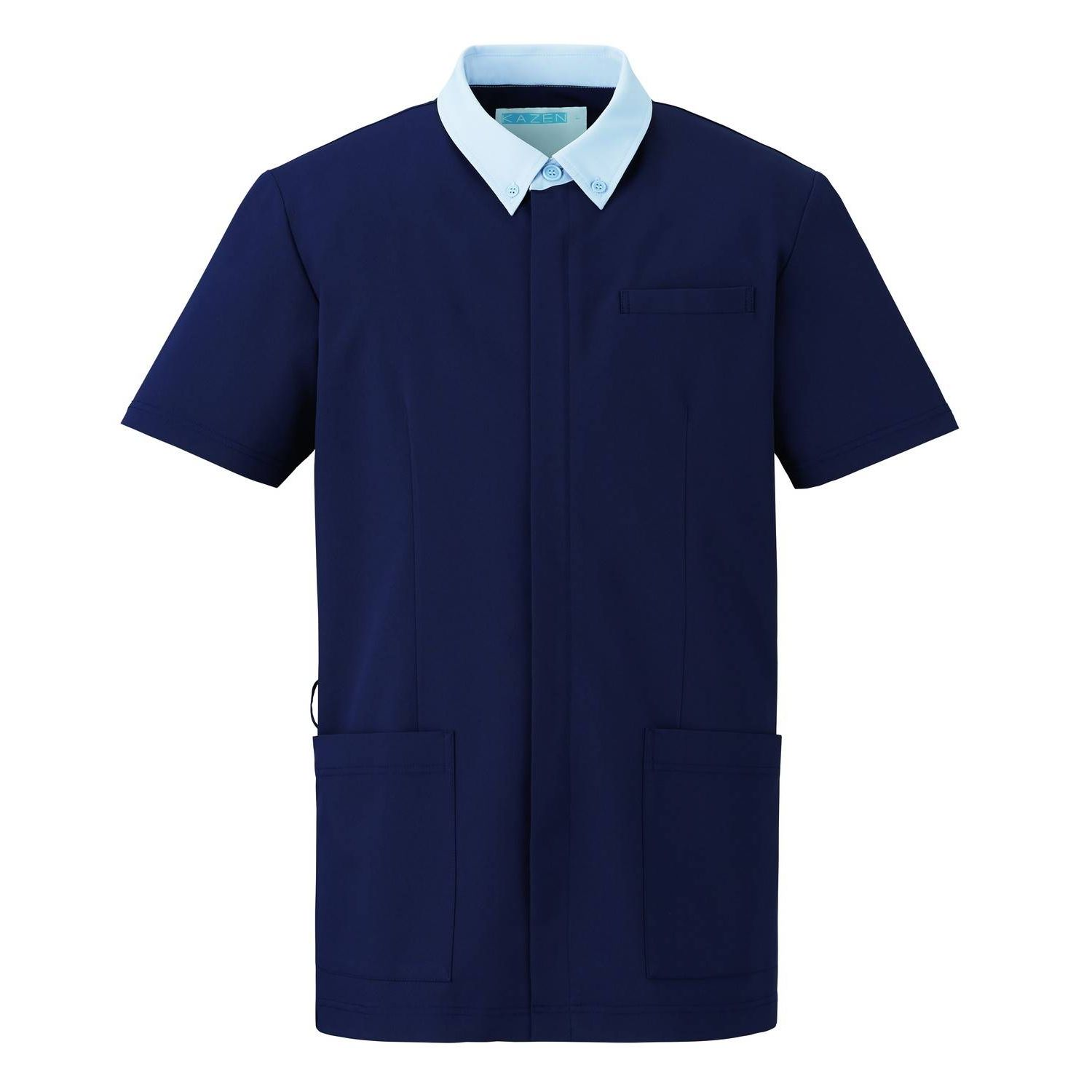 メンズジャケット 半袖 S KAZEN WLD 760-48(ネイビーXサックス)｜マツヨシ【松吉医科器械】医療・介護用品の総合サイト