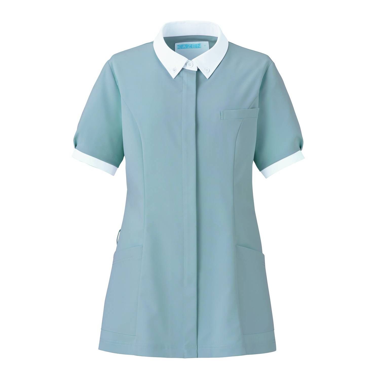 レディスジャケット 半袖 3L KAZEN WLD 773-46(グレーXホワイト)｜マツヨシ【松吉医科器械】医療・介護用品の総合サイト