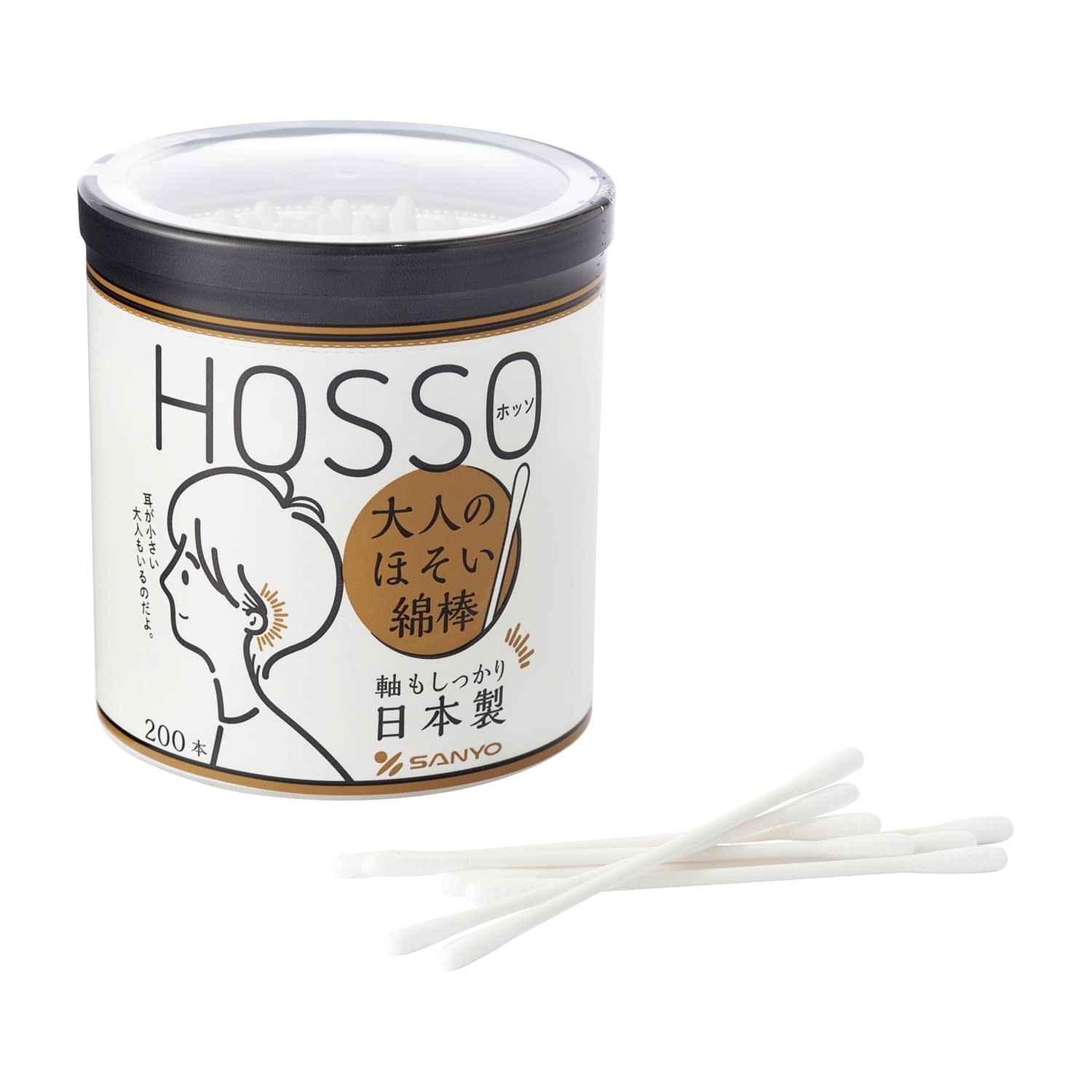 HOSSO大人のほそい綿棒 25-7160-00 山洋 007281A(200ホン)｜マツヨシ【松吉医科器械】医療・介護用品の総合サイト